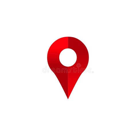 Map Pin Location Icon Vector 3d Red Color Address Place Area Search Pointer Indicator Mark Sign