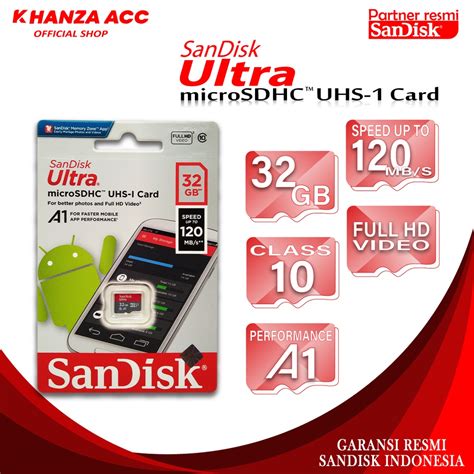 Jual KHANZAACC SANDISK MEMORY HP MICRO SD ULTRA CLASS 10 MEMORI CARD 16GB 32GB 64GB 128GB