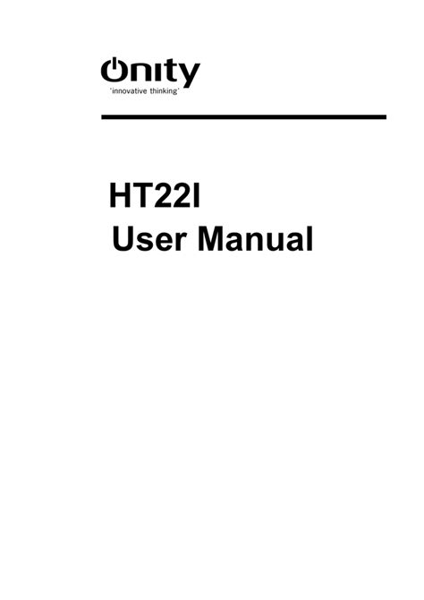 Onity Ht22 Manual Onity Htrfidmfr01 Rfid Transmitter User Manual