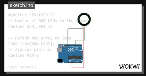 Fastled Ring Sample Wokwi Esp32 Stm32 Arduino Simulator