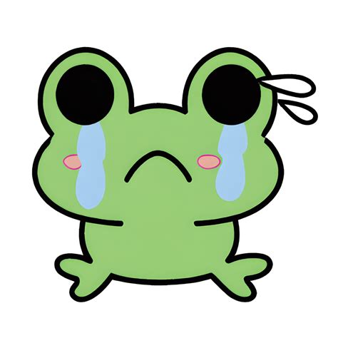 Kawaii Chibi Frog Crying Graphic · Creative Fabrica
