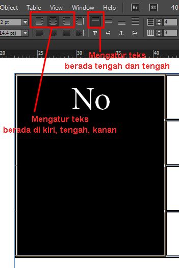 Mengatur Align Teks Pada Tabel Di Indesign Kursus Desain Grafis DUMET Babe
