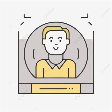 얼굴을 가진 사람의 선 아이콘 벡터 흰색 배경에 이달의 직원을 묘사하는 직계 아이콘 플랫 아이콘 및 드리블에 의한 벡터 일러스트 비핸스 Hd Png 일러스트 및 벡터