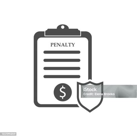 페널티 아이콘 라인 기호입니다 웹 사이트 모바일 앱 로고 Ui 디자인에 대한 아이콘 사인 개념의 격리된 벡터 그림입니다 형벌에 대한 스톡 벡터 아트 및 기타 이미지 Istock