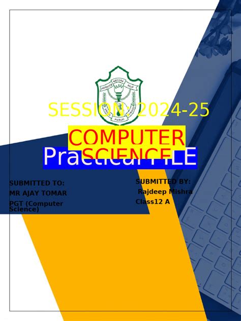 Computer Science Practical Class 12 Pdf Mathematics Computer Programming