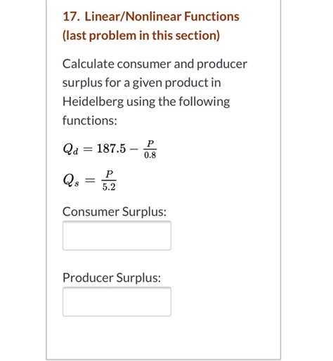 solved 17 linear nonlinear functions last problem in this