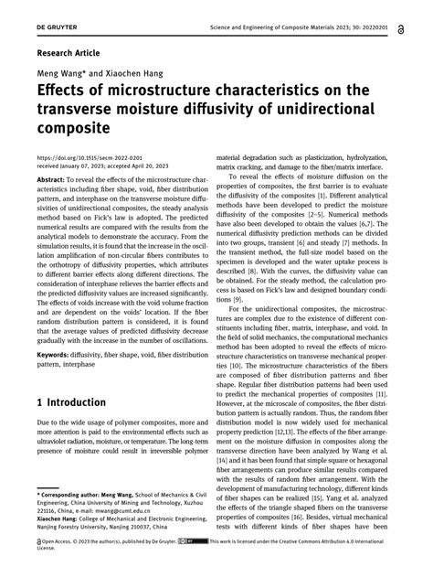 Pdf Effects Of Microstructure Characteristics On The Transverse
