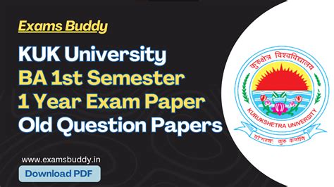 Kuk Ba 1st Semester 1st Year Old Question Papers Exams Buddy