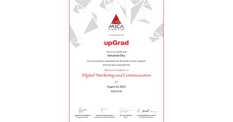 Ashutosh Dey On Linkedin Advanced Certification In Digital Marketing And Communication Updated