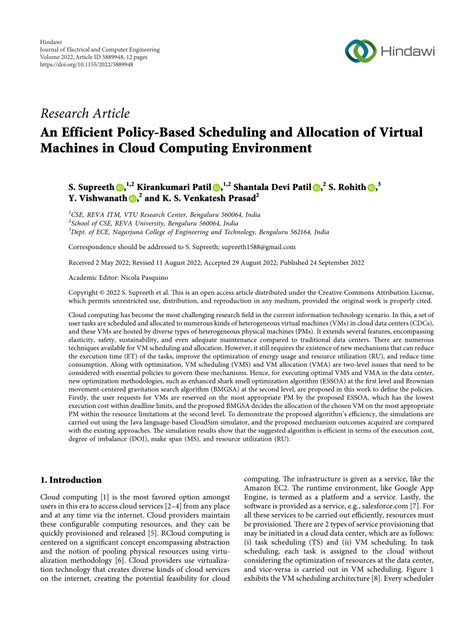 Pdf An Efficient Policy Based Scheduling And Allocation Of Virtual
