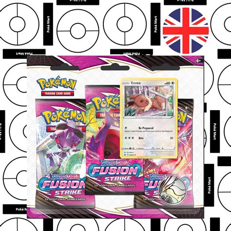 Pokémon Fusion Strike Eevee 3 Booster Blister Vinticards