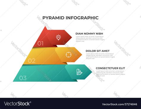 Pyramid Infographic Template With List Options Vector Image