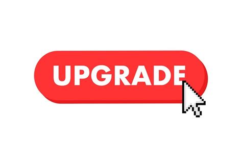 premium vector upgrade button with cursor pointer click vector web button