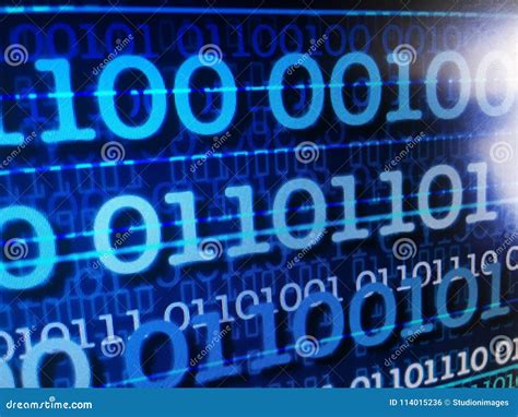 Binary Data Stream Concept Numbers Information Abs Stock Photo