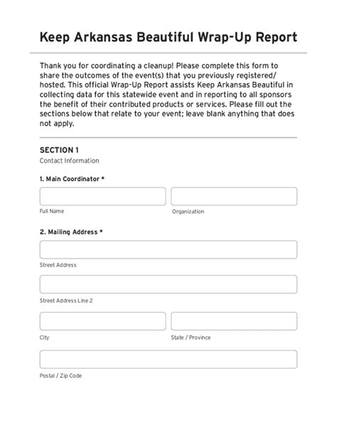Fillable Online Cleanup Registration Form Fax Email Print Pdffiller