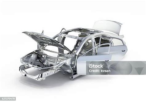 흰색 배경 3d에 격리 된 바퀴가없는 차체 차에 대한 스톡 사진 및 기타 이미지 차 3차원 형태 자동차 차체 Istock