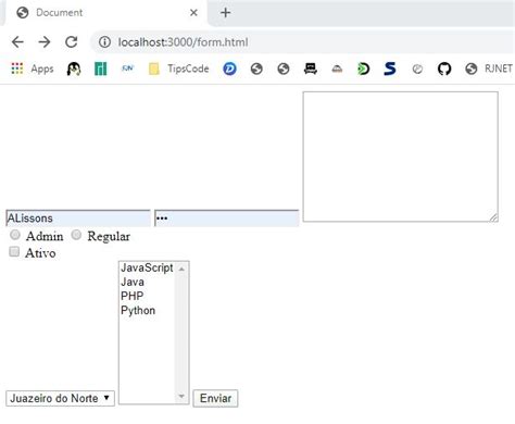 Como Criar Formulário Html Parte 02 Tipscode