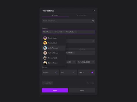 Filter Settings By Klimov Danila For Loovatech On Dribbble
