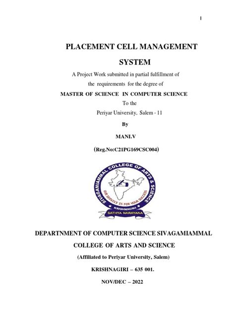 Placement Cell Management System Pdf Php Html