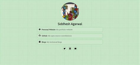 GitHub Siddhesh Agarwal Social Links Links Page To Use In Social