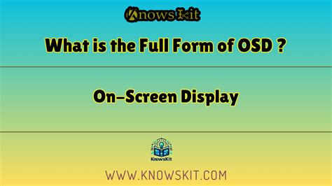 What Is The Full Form Of Osd What Is The Full Form Of Osd