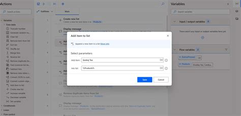 List Variables In Power Automate Desktop