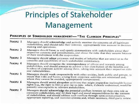 Stakeholder Management Objectives Define Stake And Stakeholder