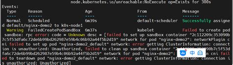 failed to create pod sandbox rpc error code unknown desc [failed