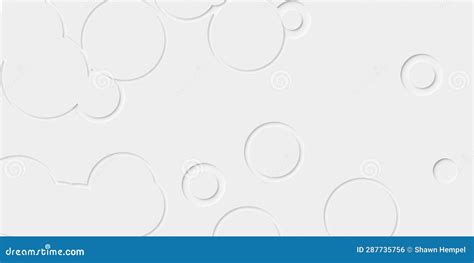 Random Sized Large White Inset Rings Or Drops Geometry Objects