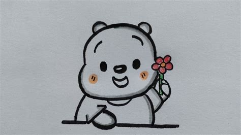 رسم دبدوب كيوت رسم دب كيوترسم كيوتhow To Draw Acute Bearرسومات سهلة