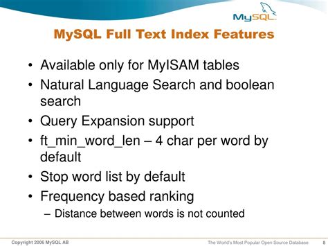 ppt full text search in mysql 5 1 new features and howto powerpoint