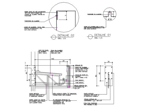 Metallic Gate Constructive Structure Cad Drawing Details Dwg File Artofit