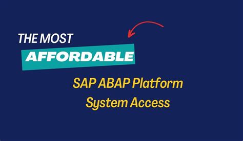 Sap Abap System Access For Affordable Price 9 R Saplearners