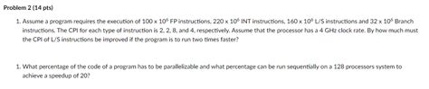 solved problem 2 14 pts 1 assume a program requires the