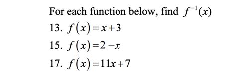 Solved Assume That The Function F Is A One To One Chegg Com
