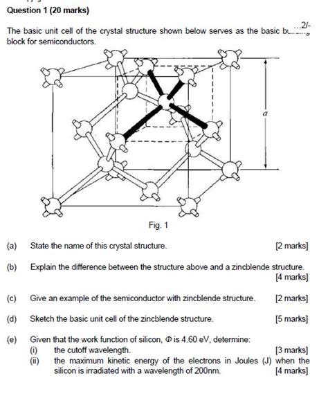 solved question 1 20 ﻿marks the basic unit cell of the