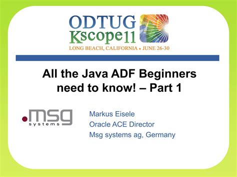 All The Java Adf Beginners Need To Know Part1 Pdf Programming Languages Computing