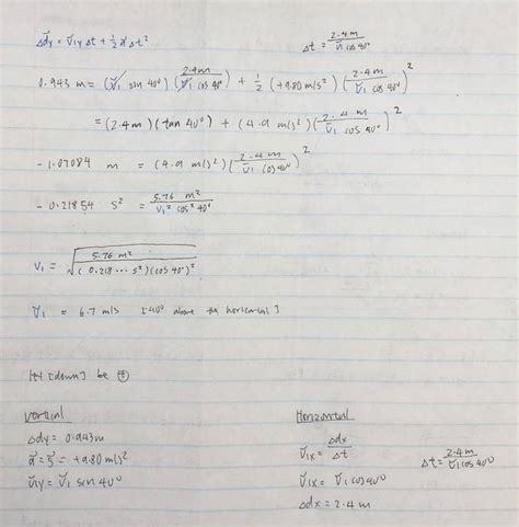 Seeking Help Finding The Initial Velocity Of A Type 3 Projectile