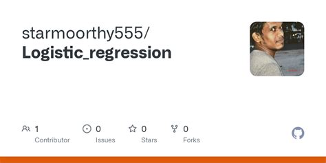 Logisticregressionlogisticregressionipynb At Main · Starmoorthy555logisticregression · Github