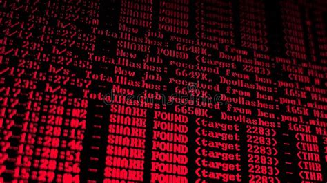 Mining Cryptocurrency Process Program On Display Pc Using Software