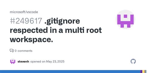 Gitignore Respected In A Multi Root Workspace · Issue 249617 · Microsoftvscode · Github