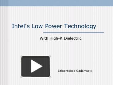 PPT Intel PowerPoint Presentation Free To Download Id A Fb M MyM
