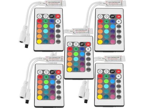 Abi Inline Ir Controller With 24 Key Remote For 12v Rgb Led Strip Light