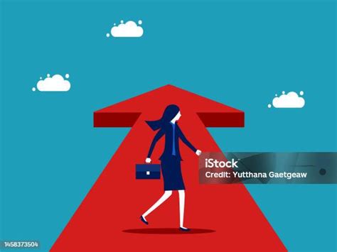 화살에 서있는 사업가 경력 발전과 성장 벡터 일러스트 레이 션 사색에 대한 스톡 벡터 아트 및 기타 이미지 사색 여자 사업가 개발 Istock