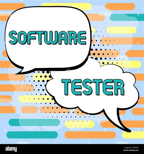 Writing Displaying Text Software Tester Business Showcase Implemented To Protect Software