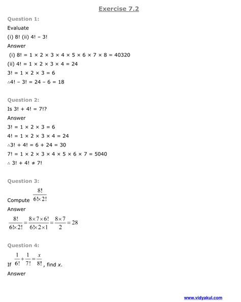 Class 11th Math Permutations And Combinations Ncert Solution Cbse 2023
