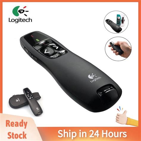 Logitech R400 Wireless Presenter Red Laser Pointer 2 4ghz Remote Control Ppt Usb Presentation
