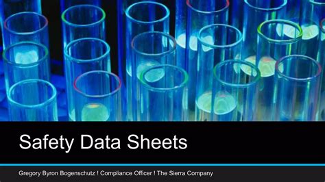 Safety Data Sheets PPT
