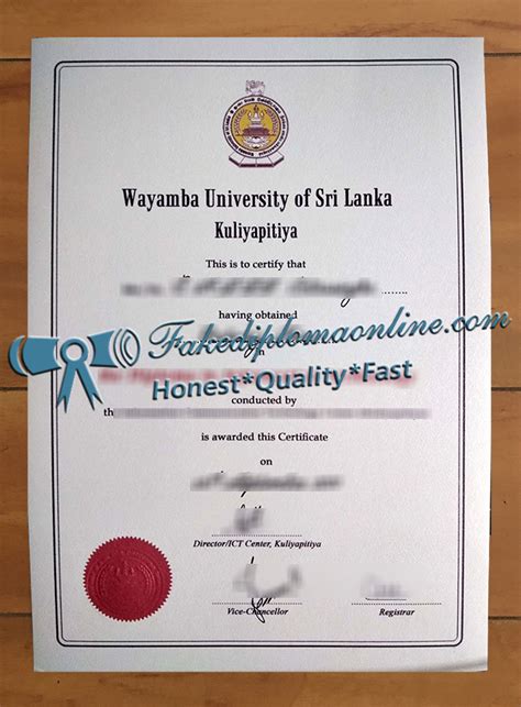 Is It Possible To Buy A Wayamba University Of Sri Lanka Diploma