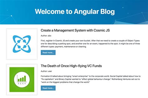 How To Build A Blog Using Angular And Cosmic Js Hackernoon